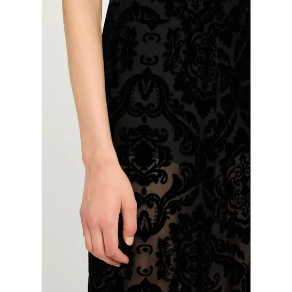 Alice + Olivia Athena Damask Velvet Burnout Wide-leg Pants