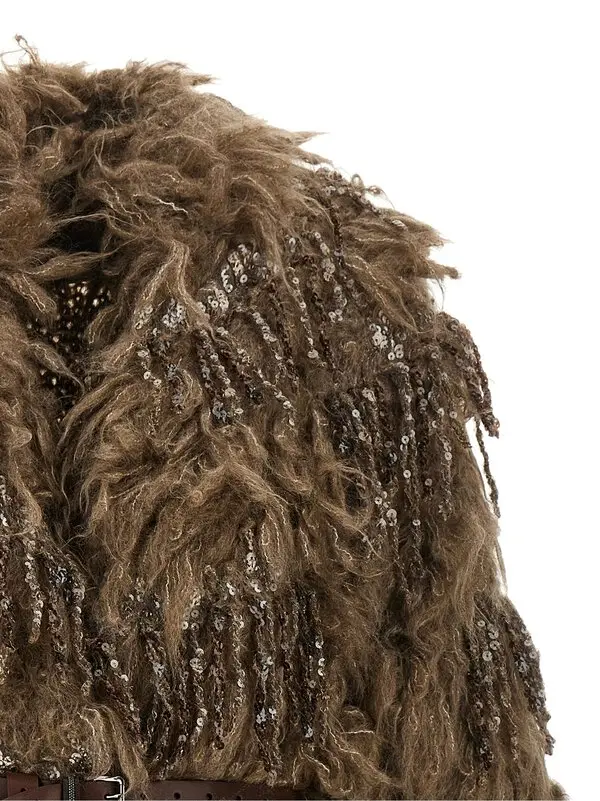 Brunello Cucinelli Dazzling Moss Embroidery' Cardigan