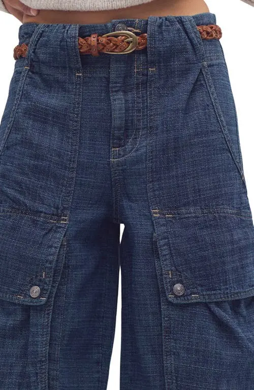 Free People Brentwood Mid Rise Cargo Jeans