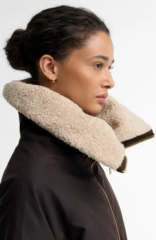 Barbour Mary Waxed Cotton Jacket With Faux Fur Collar