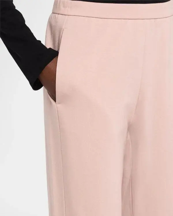Eileen Fisher Cropped Fleece-lined Terry Pants - Opal