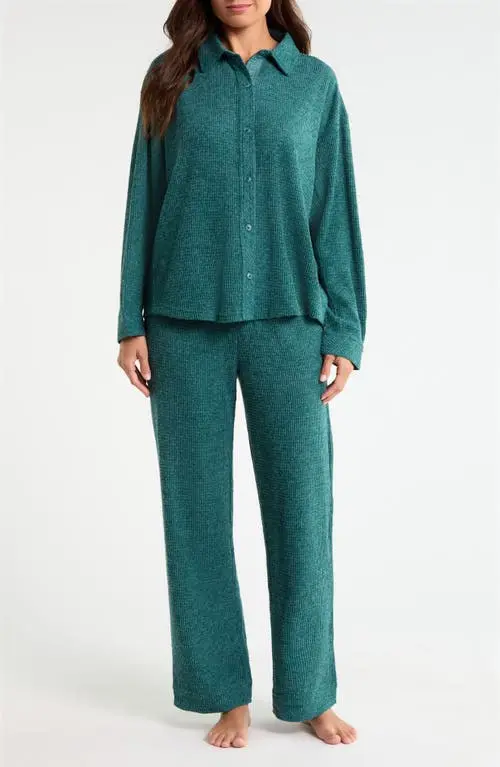 PAPINELLE Waffle Pajamas - Deep Emerald