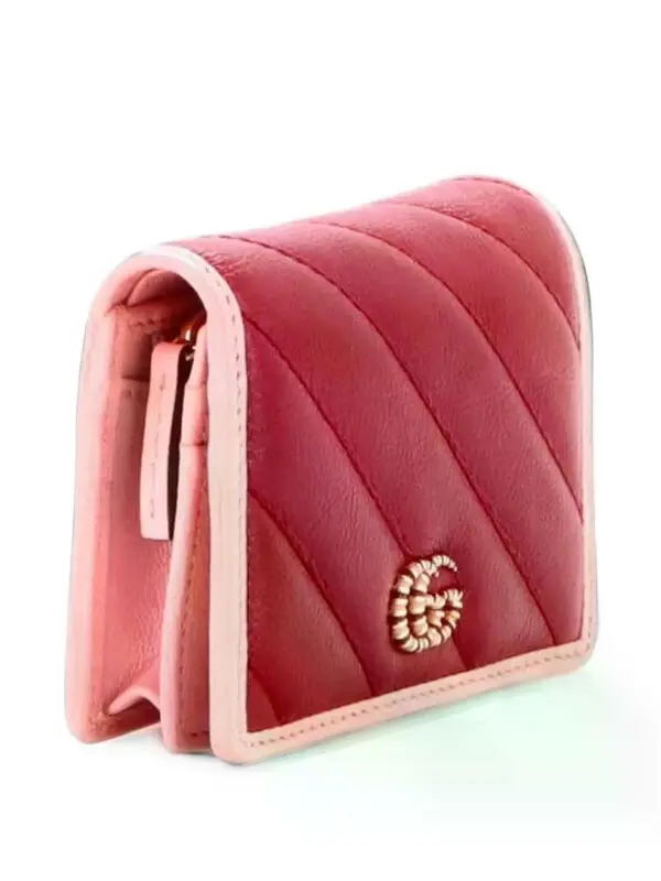 Gucci Gg Marmont Flap Case Diagonal Quilted Leather Card Holder