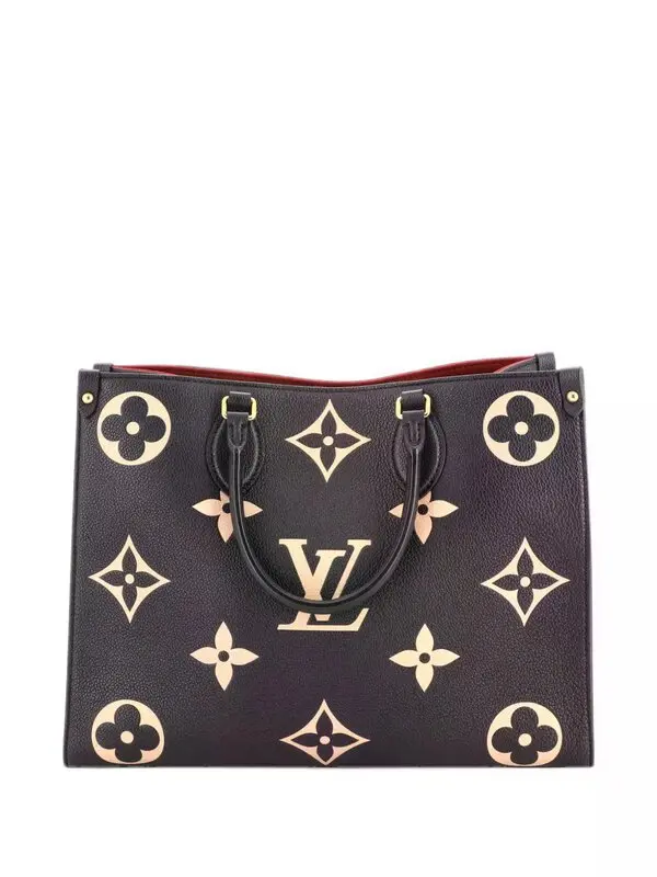 LOUIS VUITTON Onthego Tote Bicolor Monogram Empreinte Giant Mm Shoulder Bag - Black
