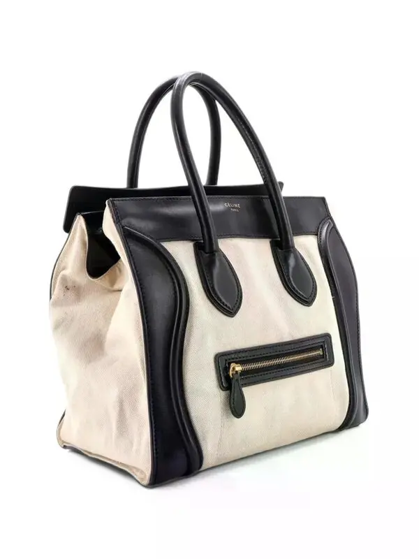 Celine Luggage Bag Canvas And Leather Mini Satchel