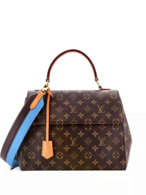 LOUIS VUITTON Cluny Top Handle Bag Monogram Canvas Mm Shoulder Bag - Brown