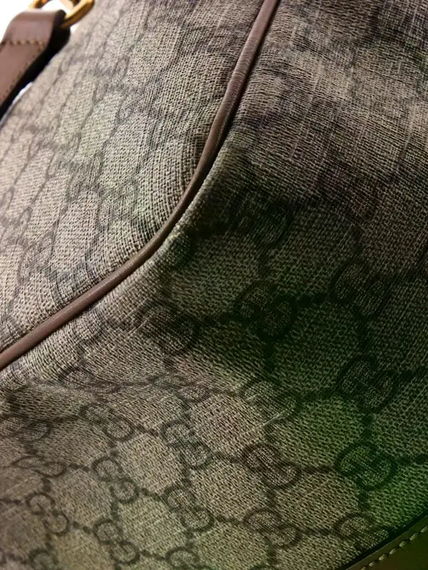 Gucci Nice Convertible Boston Bag Gg Coated Canvas Medium Satchel