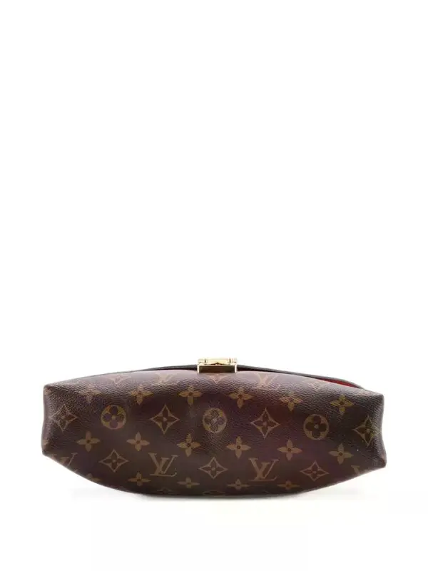 LOUIS VUITTON Pallas Chain Monogram Canvas And Calfskin Shoulder Bag - Red