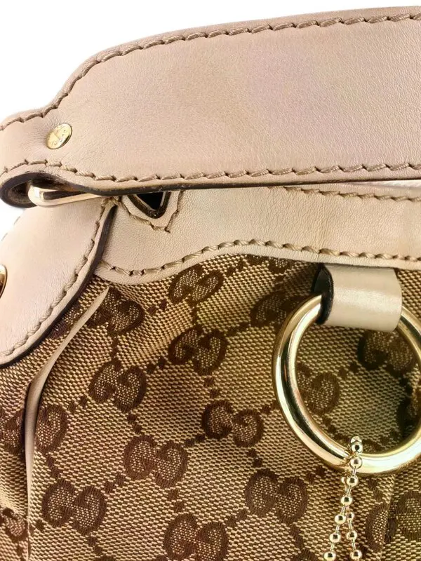 Gucci Sukey Gg Canvas With Leather Medium Hobo Bag