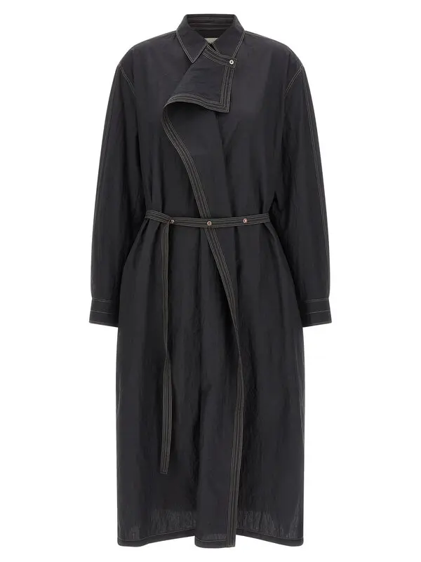 LEMAIRE Asymmetrical Shirt' Dress - Gray