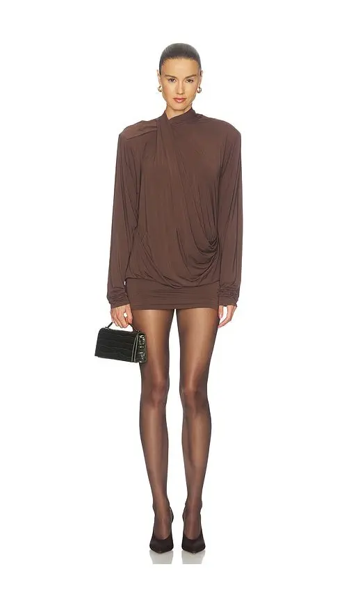 ENTIRE STUDIOS Dalters Mini Dress In Brown