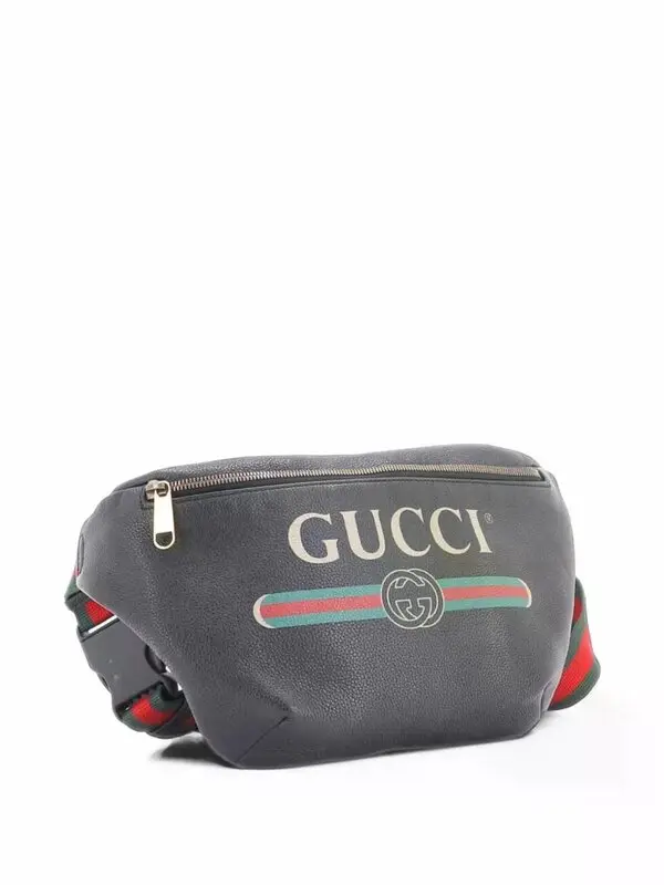 Gucci Logo Printed Leather Medium Belt Bag