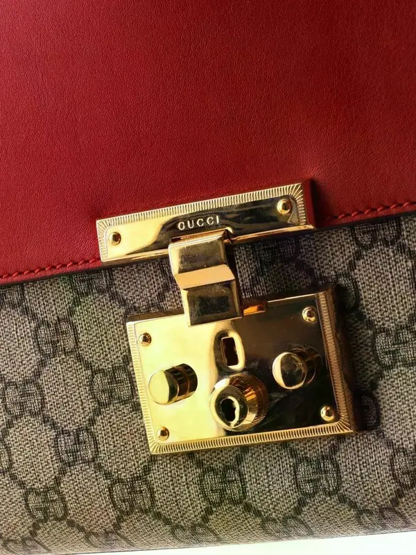 Gucci Padlock Gg Coated Canvas And Leather Medium Shoulder Bag