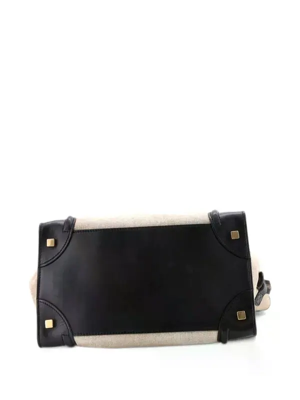 Celine Luggage Bag Canvas And Leather Mini Satchel