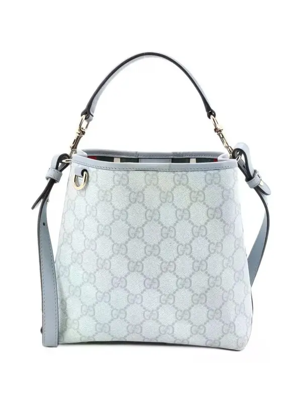 Gucci Gg Emblem Gg Coated Canvas Small Bucket Bag