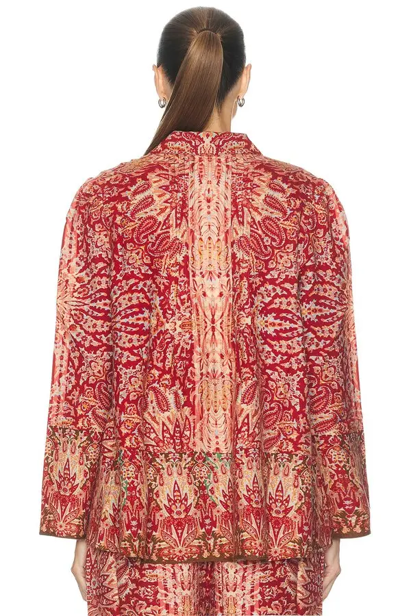 BODE Arrowleaf Blouse In Red
