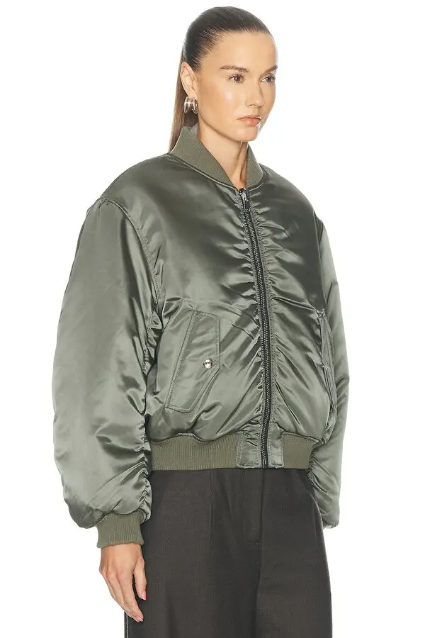 AGOLDE Frankie Reversible Bomber In Green