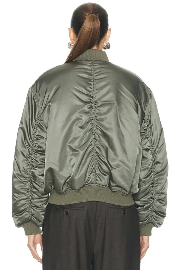 AGOLDE Frankie Reversible Bomber In Green