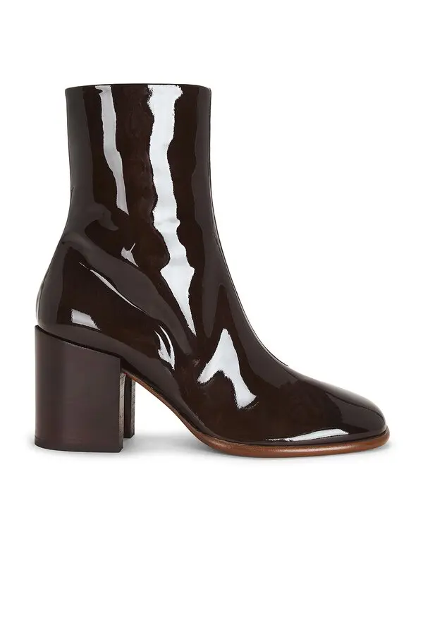 Dries Van Noten Round Toe Boot - Olive