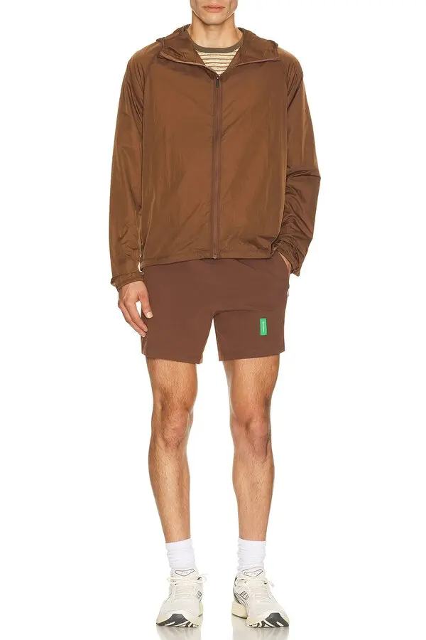 DISTRICT VISION Ultralight Nylon Wind Jacket In Brown