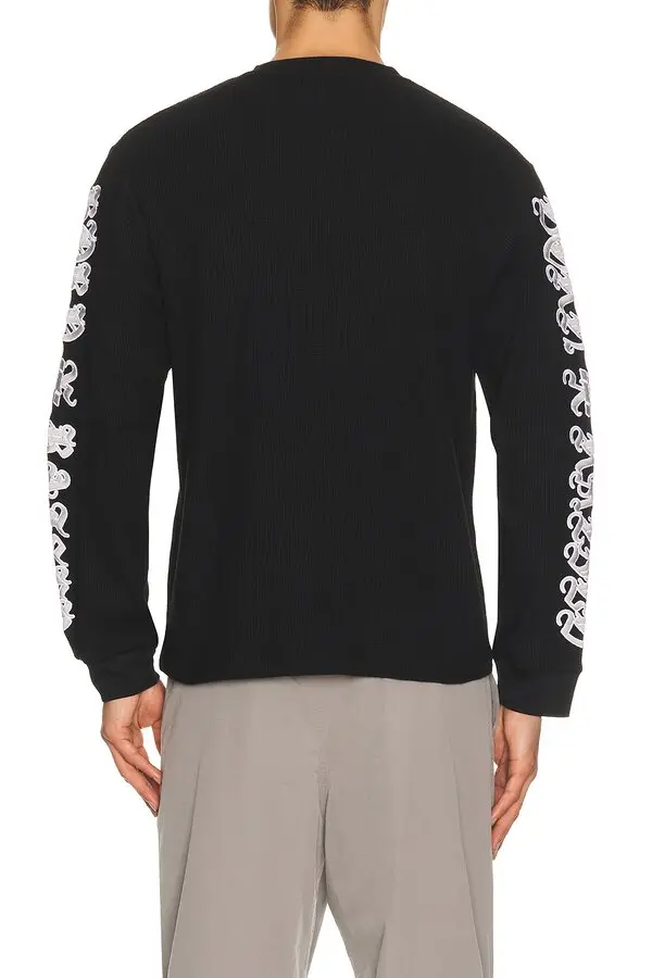 BORN X RAISED Gothic Embroidered Waffle Thermal