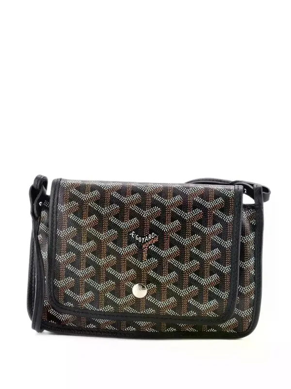 Goyard Plumet Clutch Wallet Coated Canvas Crossbody Bag - Black