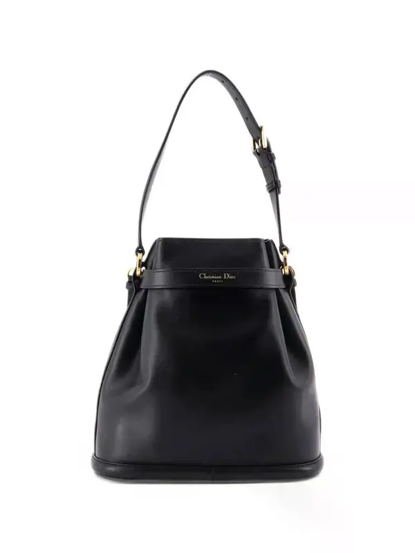 Dior C'est Leather Medium Bucket Bag - Black