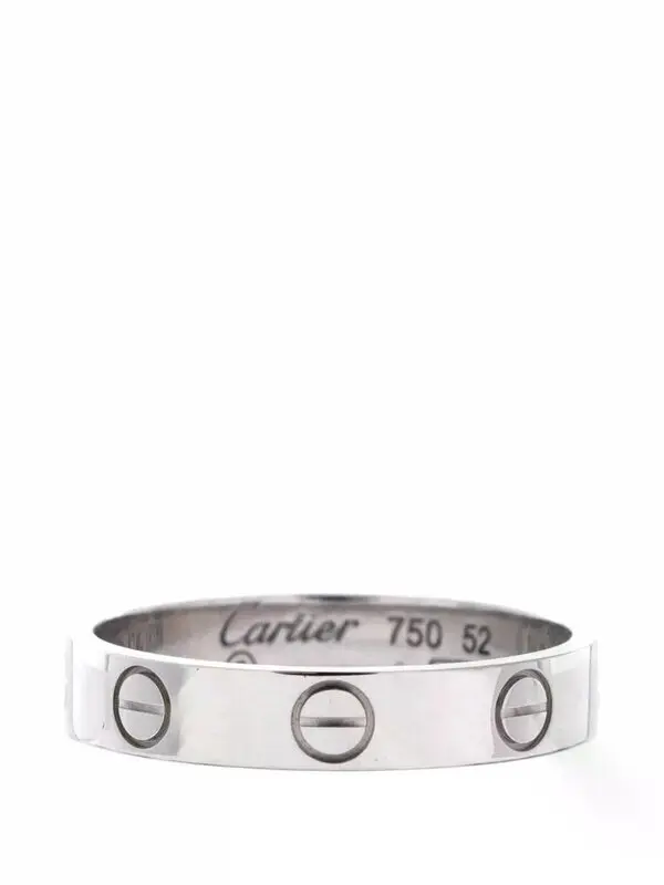 Cartier Love Wedding Band 18k White Gold Ring - Silver