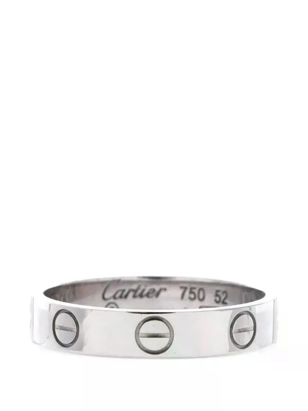 Cartier Love Wedding Band 18k White Gold Ring - Silver
