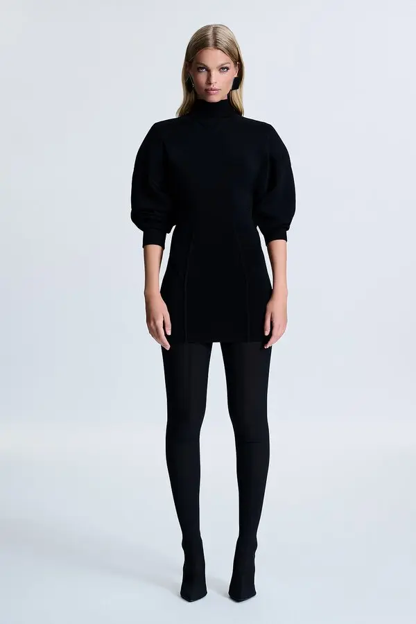 Revolve Seela Seamed Knit Dress - Black