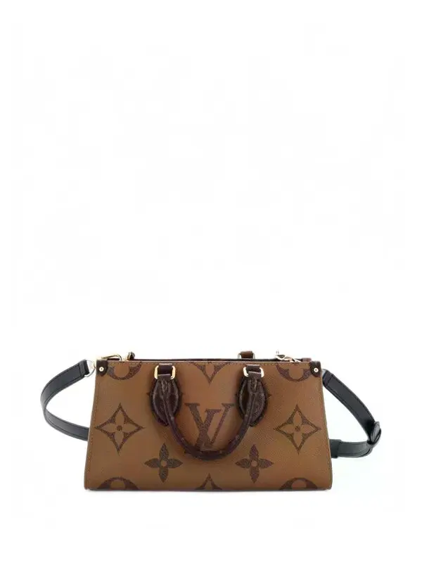 LOUIS VUITTON Onthego Chain Reverse Monogram Giant East West Tote Bag - Brown