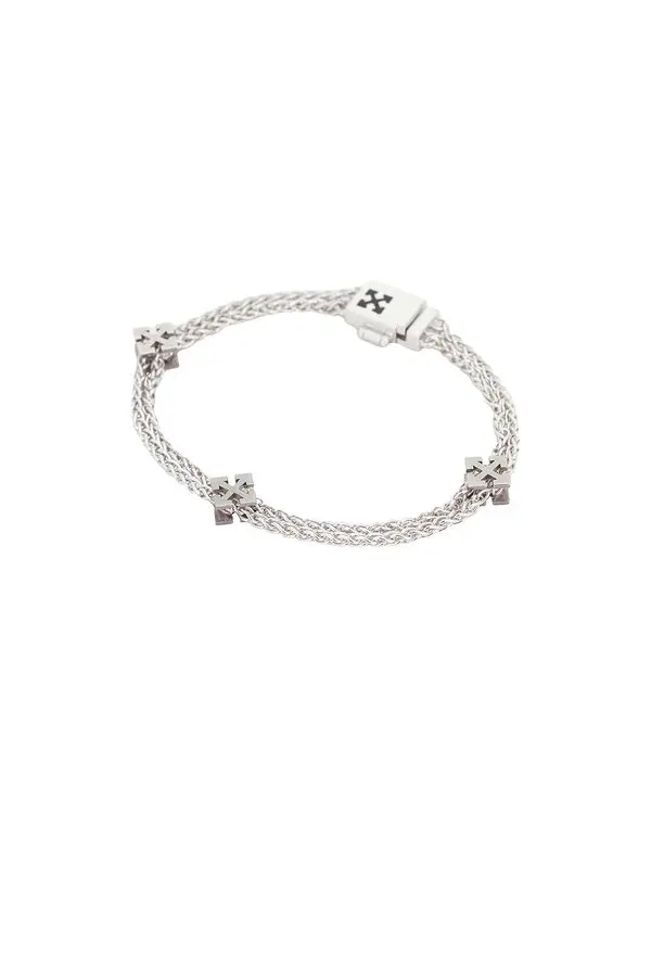 Off-White Arrow Bracelet In Metallic - Silver