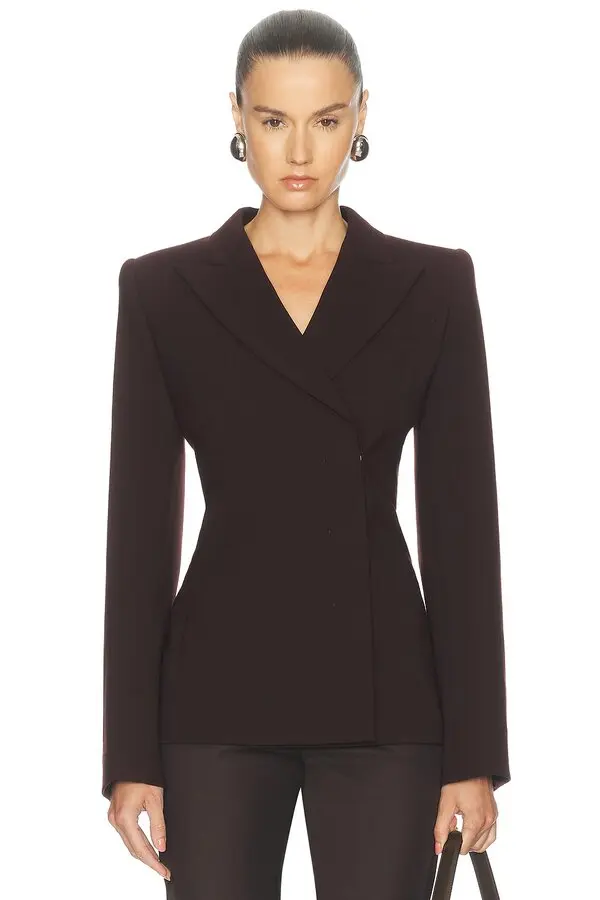 Sportmax Ciocca Fitted Blazer In Purple - Plum