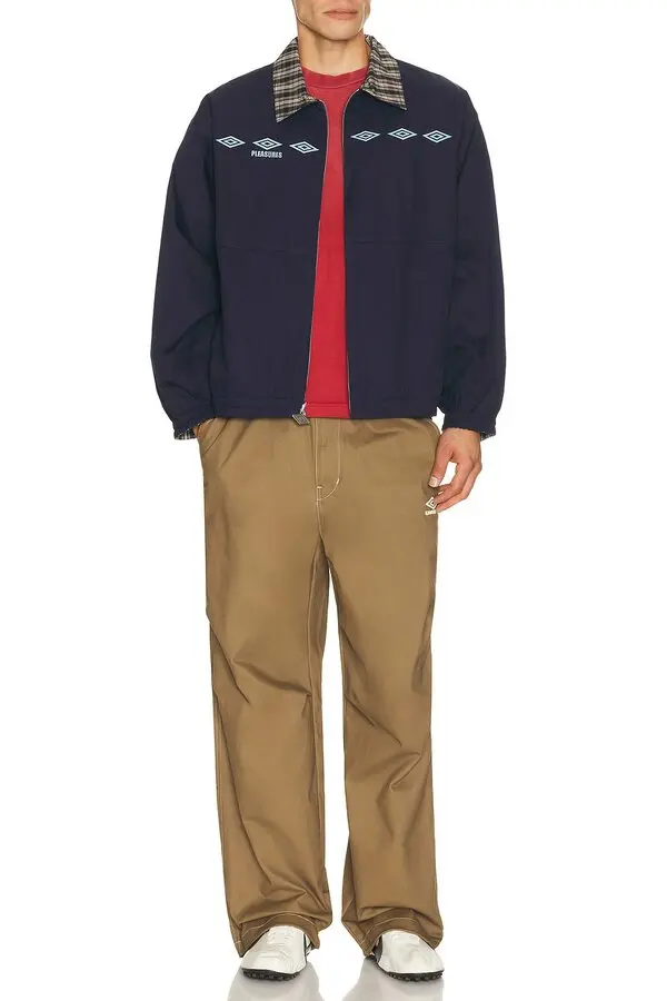 PLEASURES X Umbro Diamonds Reversible Blouson Jacket In Blue