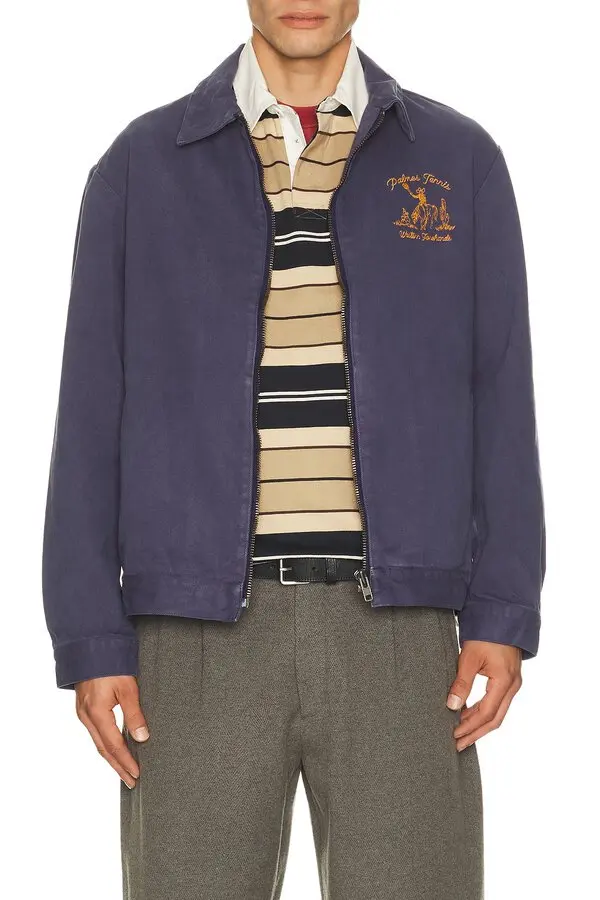PALMES Western Zip Jacket In Blue