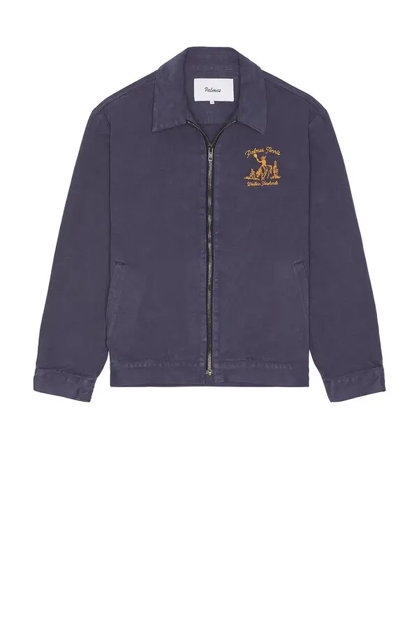 PALMES Western Zip Jacket In Blue