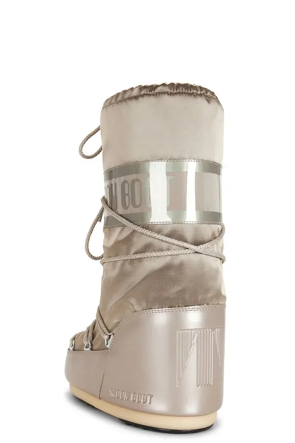 Moon Boot Icon Glance Boot In Metallic Neutral