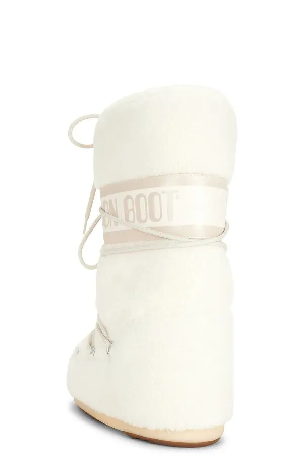 Moon Boot Icon Fleece Boot In Beige