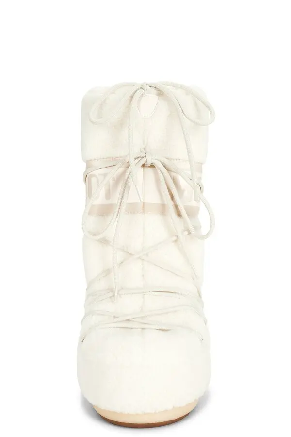Moon Boot Icon Fleece Boot In Beige