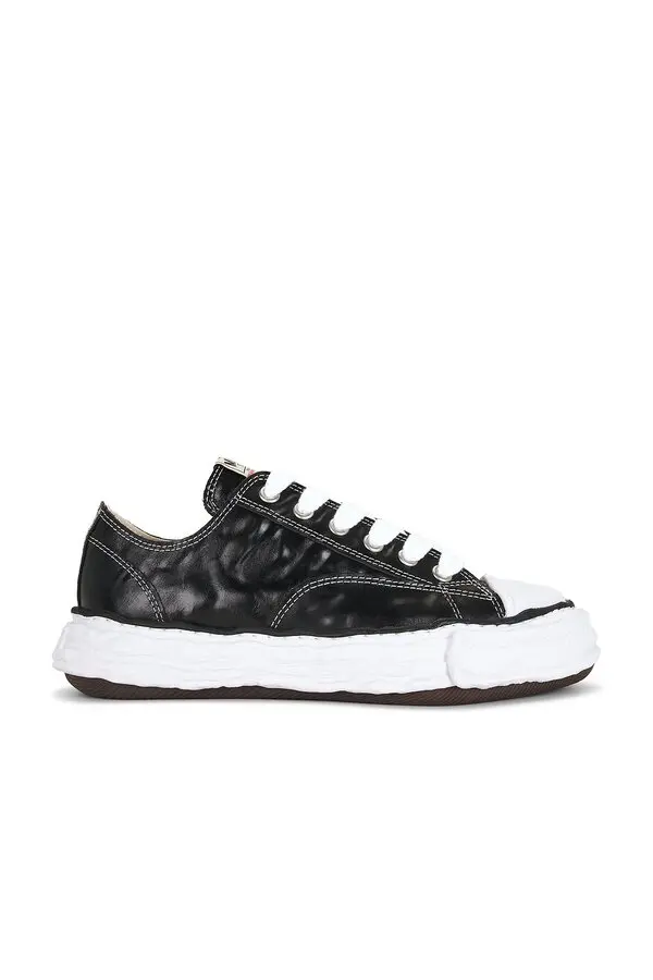 Mihara Yasuhiro Peterson23 Wrinkled Leather Lowtop Sneakers - Black