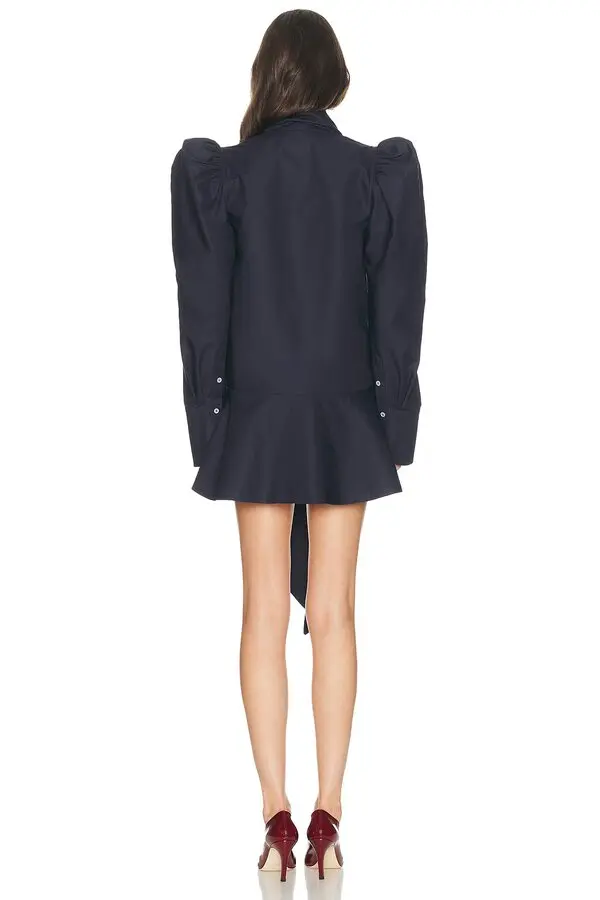 HELSA Madeleine Dress In Heavy Poplin - Navy