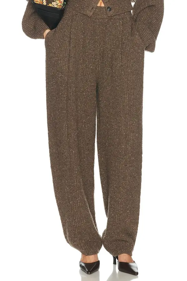HELSA Dosela Fleck Knit Pant In Brown - Brown Multi