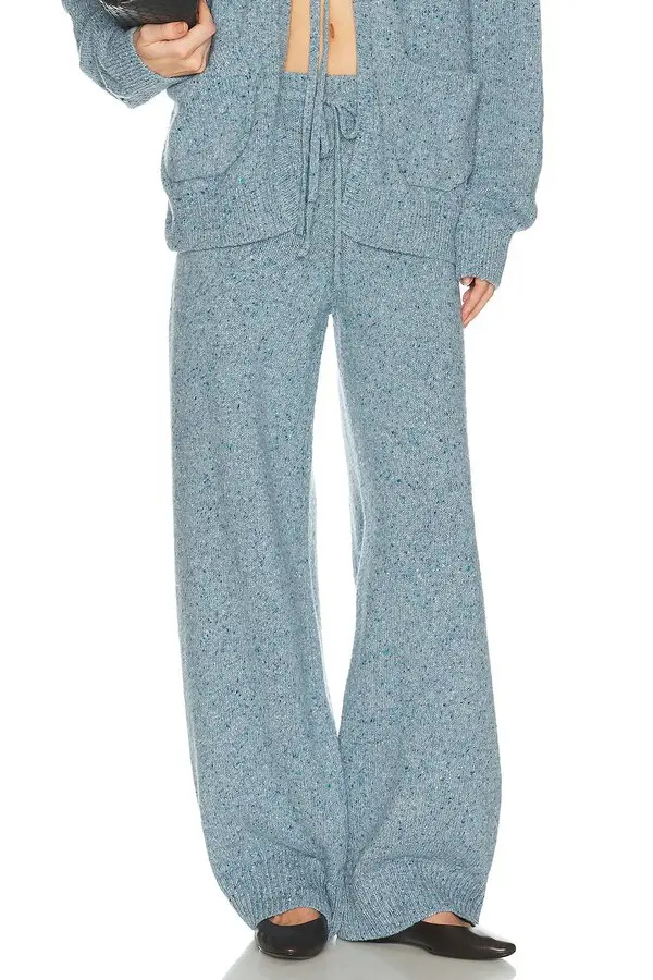 HELSA Paxton Fleck Knit Pant In Blue - Denim Multi