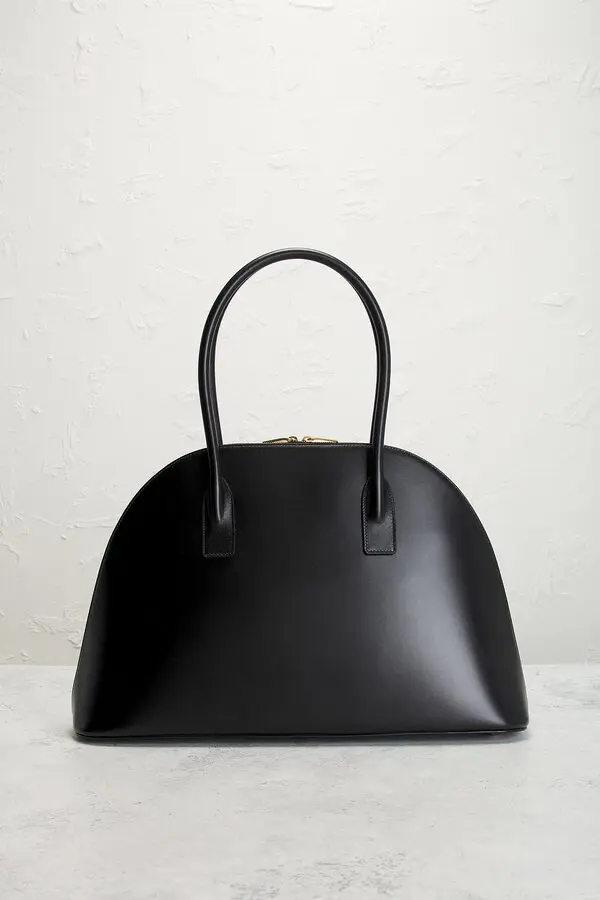 Saint Laurent Sac De Jour Demilune Bag In Black