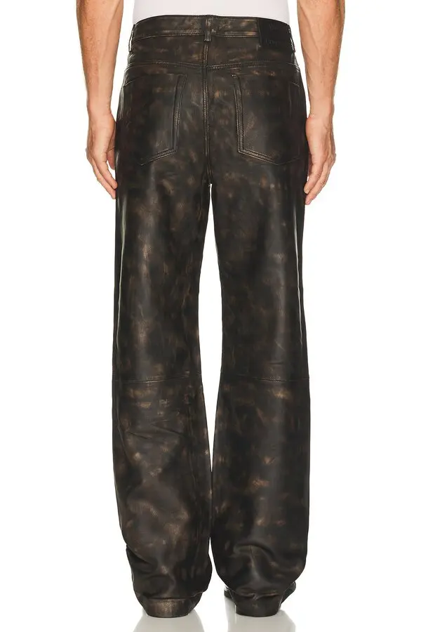 WON HUNDRED Genoa Leather Pants In Brown