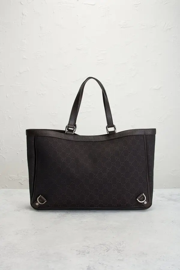 Gucci Abbey Tote Bag In Chocolate