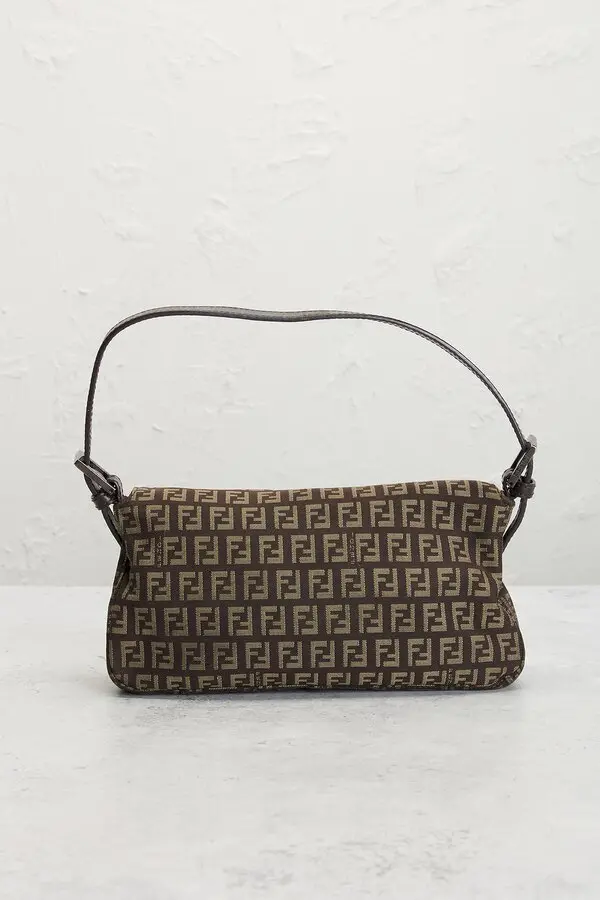 Fendi Zucchino Baguette Shoulder Bag