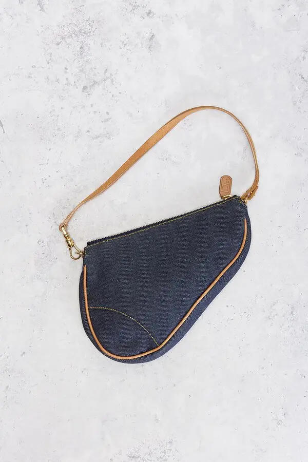 Dior Denim Vintage Saddle Bag
