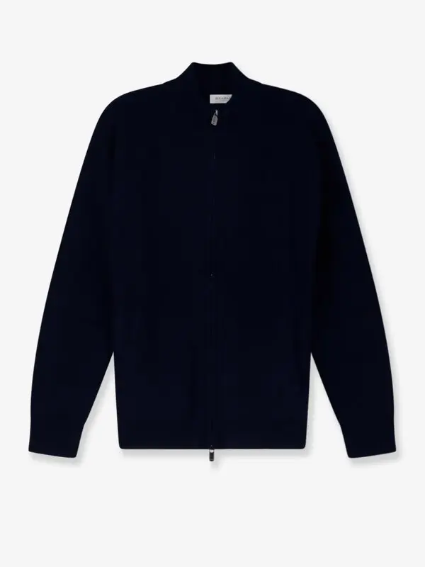 BRAMANI CASHMERE Cashmere Zipup Cardigan - Blue