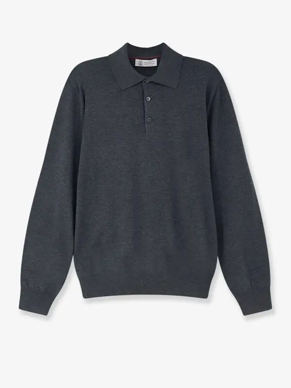 Brunello Cucinelli Cotton Polo Shirt - Grey
